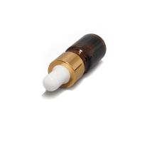 China 5ml Amber Essential Oil Bottle With Golde Dropper Cap for sale