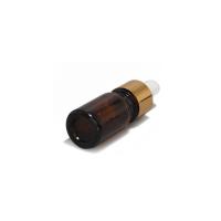 China 5ml Amber Essential Oil Bottle With Golde Dropper Cap for sale