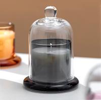 China Smokeless Home Fragrance Scented Candle Glass Bottle Bell Jar Soy Wax Scented Candles for sale
