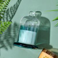 China Smokeless Home Fragrance Scented Candle Glass Bottle Bell Jar Soy Wax Scented Candles for sale