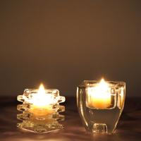 China Transparent Wavy Scented Candle Glass Candlelight Romantic Diffuser Dinner for sale