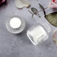 China Simple Transparent Candle Scented Wavy Glass Romantic Diffuser Gift Set for sale