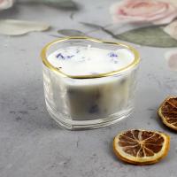 China Soy Wax Home Fragrance Scented Candles Glass Heart Shape Jar Gift Set for sale