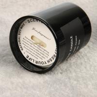 China Classic Black Ceramic Scented Candles Glass Cans Candlelight Romantic With Gift Box for sale