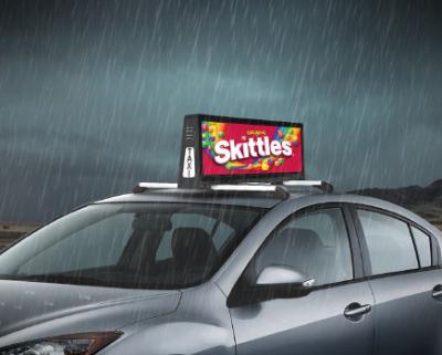 China 2.5mm 3mm Taxi Top Led Display For Exterior Advertising for sale
