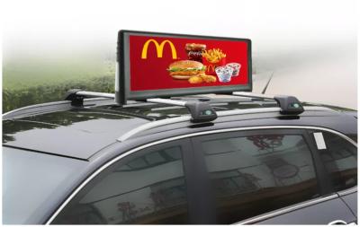 China Double Sided Advertising Taxi Top Led Display Roof For Car 4g Wifi 5mm P5 for sale