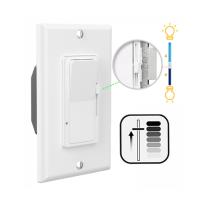 China 0-10V Digital IC Control Dimmer Rocker Switch with Slider - 110V-277V Input, 150W LED/600W Halogen Load Capacity for sale
