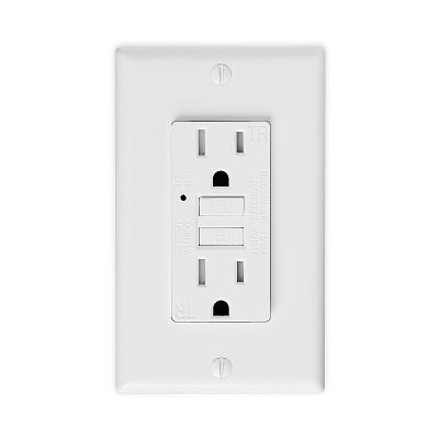 China 15A GFCI Outlet 125V 60Hz with 0.025s Trip Time and Self-Test Feature for Electrical Safety for sale