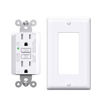 China 15A GFCI Outlet 125V 60Hz with 0.025s Trip Time and Self-Test Feature for Electrical Safety for sale