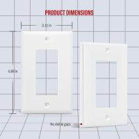 China 116x70.2mm Glossy Rectangular Wall Plate for US Light Switches and Outlets with Screw Holes for sale