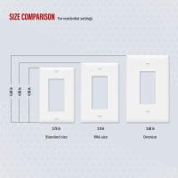 China 116x70.2mm Glossy Rectangular Wall Plate for US Light Switches and Outlets with Screw Holes for sale