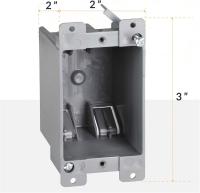 China Industrial PVC 1 Gang Junction Box 109.3×93.7×59mm UL 514C Standard ETLus Certified for sale