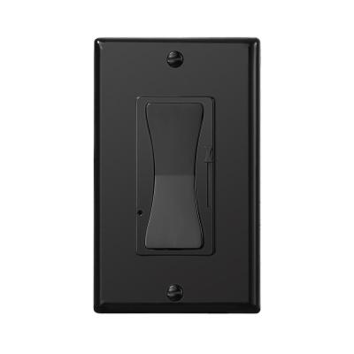 China Aluminum Plate Wall Mount Dimmer Switch 150W LED/600W Incandescent ETL Certified Triac Dimming for sale