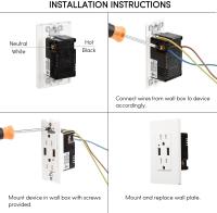 China PC ABS Secure Type A USB Wall Outlet 15A 125V AC 60Hz with Dual 4.2A USB Charging Ports for sale