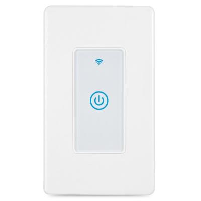 China Single Pole Tuya Smart Switch 240V 10A Wi-Fi Wall Mounted with App and Voice Control for sale
