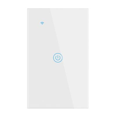 China Single Pole Touch Glass Smart Switch 10A 240V with Wi-Fi Connectivity for iOS/Android App and Voice Control for sale