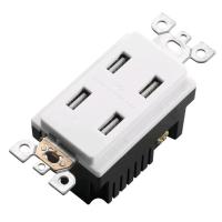 China Wall Mounted USB Outlet with 4 Charging Ports 125V AC 15A ETL Certified for Home and Office for sale