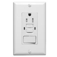China Tamper Resistant 15A GFCI Electrical Outlet with LED Indicator - 125V, 0.025s Trip Time for sale