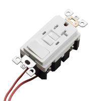 China 20A GFCI Socket with Light Switch for Kitchen and Laundry Rooms - 125V 60Hz Self-Grounding Electrical Outlet for sale
