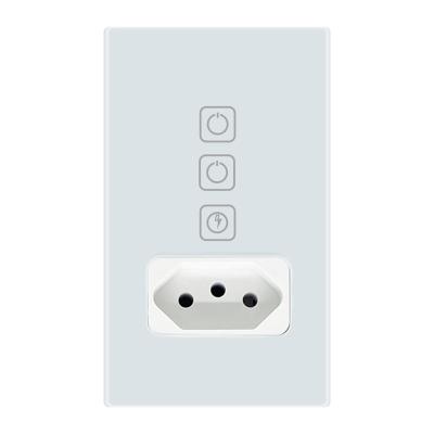 China Brazilian Smart Socket Switch 2-Gang Wi-Fi Outlet 10A 2200W/4400W with Alexa & Google Assistant for sale