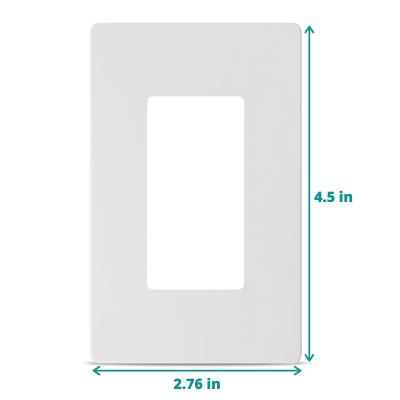 China Rectangular Plastic 1 Gang Wall Plate Screwless Matte Finish 116x70.2mm for US Sockets for sale