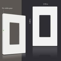 China Rectangular Plastic 1 Gang Wall Plate Screwless Matte Finish 116x70.2mm for US Sockets for sale