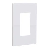 China Rectangular Plastic 1 Gang Wall Plate Screwless Matte Finish 116x70.2mm for US Sockets for sale