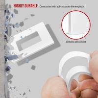China Rectangular Plastic 1 Gang Wall Plate Screwless Matte Finish 116x70.2mm for US Sockets for sale