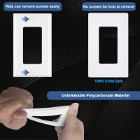 China Rectangular Plastic 1 Gang Wall Plate Screwless Matte Finish 116x70.2mm for US Sockets for sale