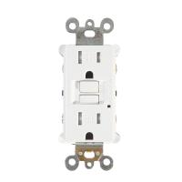 China Slim Design GFCI Interrupter Socket 15A 125V with Self-Grounding and ETL Certification for sale