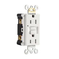 China Slim Design GFCI Interrupter Socket 15A 125V with Self-Grounding and ETL Certification for sale