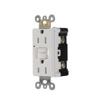 China Slim Design GFCI Interrupter Socket 15A 125V with Self-Grounding and ETL Certification for sale
