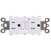 China Slim Design GFCI Interrupter Socket 15A 125V with Self-Grounding and ETL Certification for sale