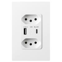 China Brazil USB Wall Socket with 2 USB Ports 5V 2.4A Output and 110-240V Universal Voltage for sale