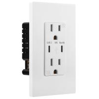 China AC125V Wall Outlet with Dual Type-C USB Charging Ports | 15A 4.8A Max Output | ETL Certified for sale