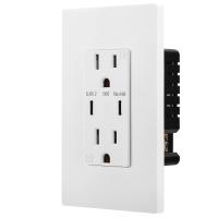 China AC125V Wall Outlet with Dual Type-C USB Charging Ports | 15A 4.8A Max Output | ETL Certified for sale