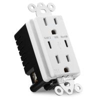 China AC125V Wall Outlet with Dual Type-C USB Charging Ports | 15A 4.8A Max Output | ETL Certified for sale