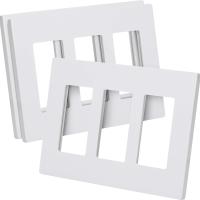 China Glossy Finish Screwless 3-Gang Wall Plate 116x70.2mm for US Socket - White or Black for sale