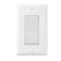 China Single Pole Decora Rocker Switch 120V 15A 2500W Wall Mounted with Standard Grounding in White, Black, Gray for sale