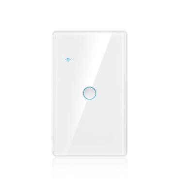 China Intelligent Wi-Fi Switch 1Gang Single Pole Remote Control  Lighting On Off Switch for sale