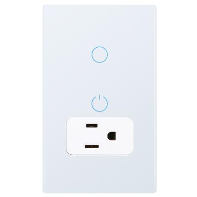 China ETL/FCC Certified WiFi Smart Wall Socket with 10A Max Current and Durable ABS & PC Material for sale