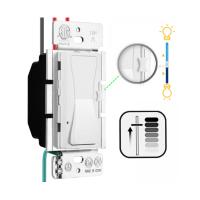 China 120V 15A LED Wall Light 3-Way Dimmer Switch Rocker Slide Dimmable Lamp Control for sale