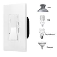 China 120V 15A LED Wall Light 3-Way Dimmer Switch Rocker Slide Dimmable Lamp Control for sale