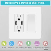 China Single Gang Switch Wall Plate Glossy Finish 2 Screws Included US Version Socket Accessory for sale