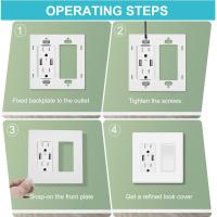 China Single Gang Switch Wall Plate Glossy Finish 2 Screws Included US Version Socket Accessory for sale