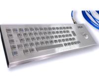 China Best price Desktop Industrial Stainless Steel Keyboard With Trackball IP65 for sale