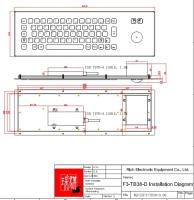 China KIOSK IP65 / IK07 Industrial Keyboard With Trackball waterproof dustproof Front Panel Mounted -40℃ for sale