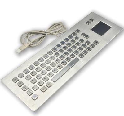 China KIOSK IP65/IK07 Industrial PC Keyboard Stainless Steel With TouchPad waterproof dustproof Front Panel Mounted -40℃ for sale