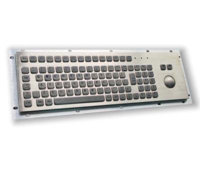 China IP65 / IK07 Rear Mount Stainless Steel Keyboard with 38mm Trackball USB Interface Outdoor Self-service usage for sale