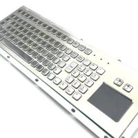 China Stainless Steel Panel Mounted Keyboard With TouchPad, Waterproof, Dustproof, Explosionproof. The keyboard features waterproof, dustproof, and explosionproof capabilities (IP65/IK07). for sale